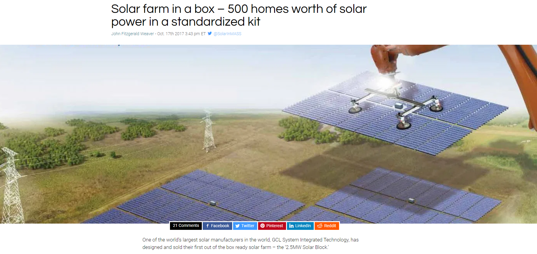 Solar Farm in a Box – 2.5 MW kits – Path To Warren