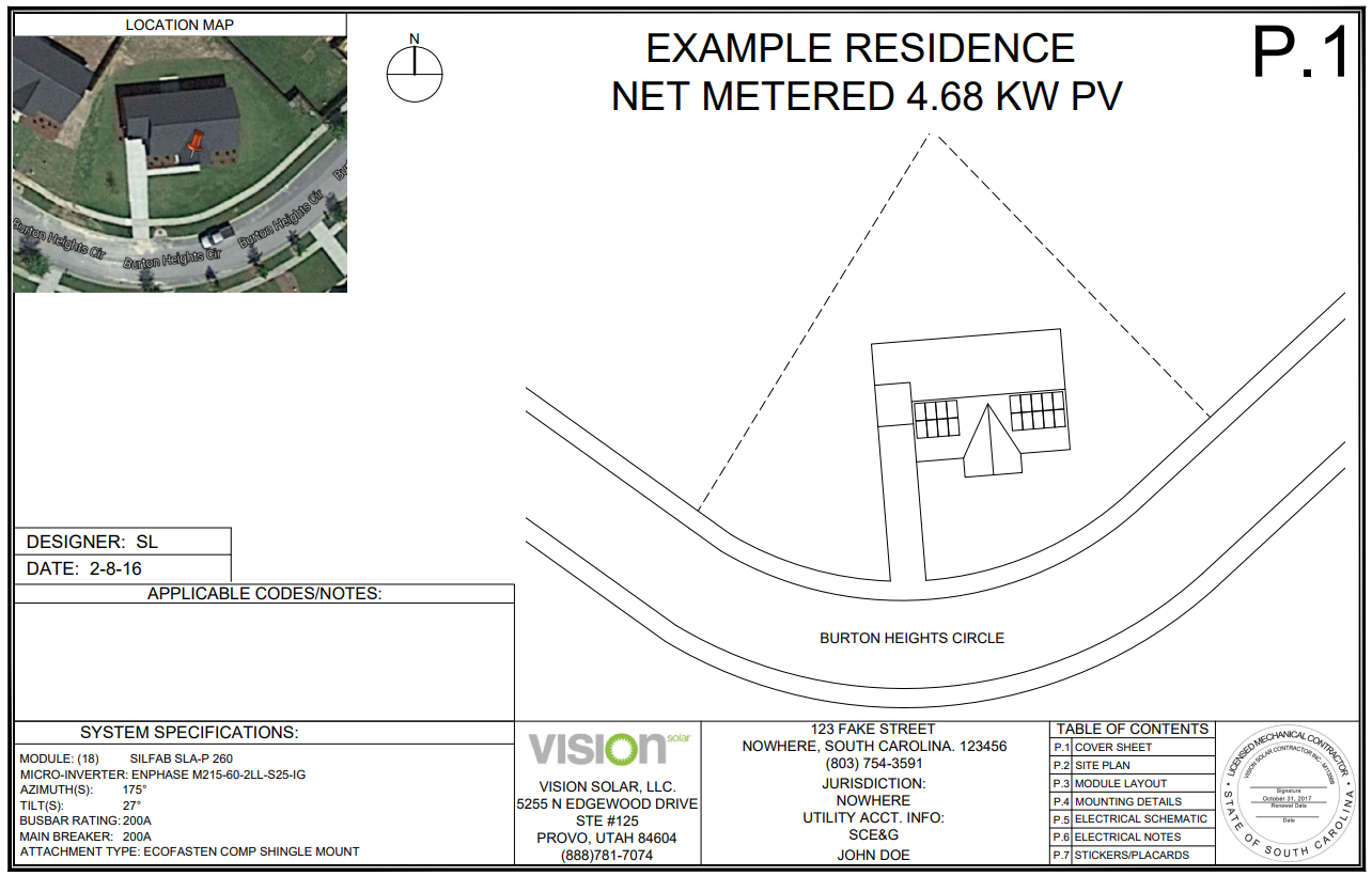CAD Solar design to use as an example – Path To Warren